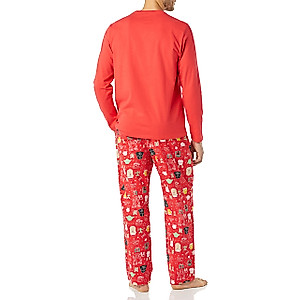 Amazon Essentials Disney | Marvel | Star Wars Men's Flannel Pajama Sleep Sets, Star Wars Holiday - Mens, XX-Large