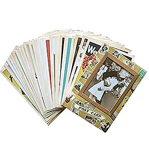 2 set Vintage Retro Old Travel Postcards for Worth Collecting, Collectable Vintage Postcards Bulk Pack, 64 Pcs