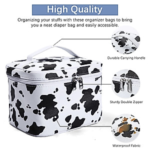 TRENDPLAY Diaper Bag Baby Organize Bags Set of 3, Water Resistant Packing Cubes, Diaper Bag Organizer Pouches Insert for Mommy Bag, Baby Shower Gift