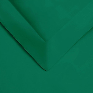 Superior Egyptian Cotton 530 Thread Count Duvet Cover Set, Soft Bedding Covers, 1 Duvet Cover with Button Closure, 2 Pillow Shams, Luxury, Plush, Hotel, Home Collection, Full/Queen Size, Green