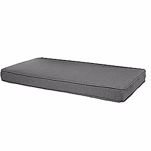 Outdoor Bench Cushion, Waterproof Garden Swing Cushion Non-Slip Patio Furniture Seat Pad with Piping, Indoor Settee Cushion Wicker Loveseat Pads 35x14 Inch