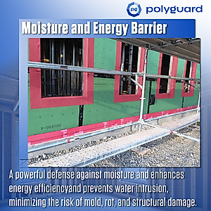POLYGUARD Term Flashing Termite Barrier 4" x75' Roll. Non Chemical, Non Structural Insect and Moisture Barrier. Self Adhesive Sheet, Low Temperature Application Down to 30°F