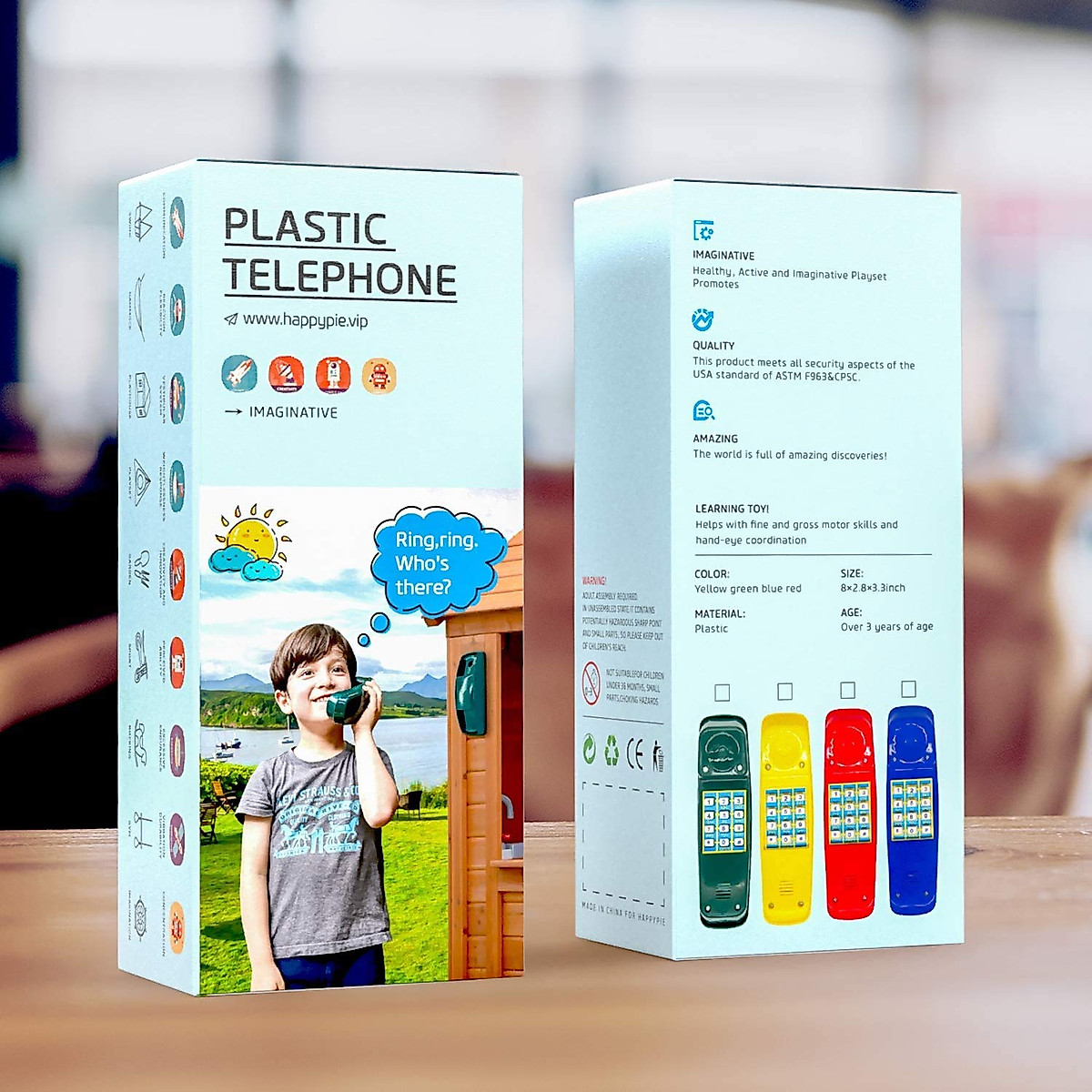 HAPPYPIE Toy Phone for Kids Swing Set Phone Pretend Phones and Learning Education Phone Plastic Telephone Creative Children Play Phone for Toddlers Baby Cell Phone Playhouse Phone (Green)