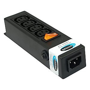 Conntek 55705 Power Strip 250 Volt 7-1/2-Inch Housing IEC C14 Inlet to 4 IEC 60320 C13 Receptacles Sheet F Computer/Server