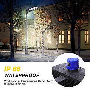 OAYATACO 300W Parking Lot Lights, ETL DLC Certified Waterproof IP66 Commercial LED Area Lighting, 5000k Pole Light with Dusk to Dawn Photocell- Slip Fitter, LED shoebox Light, Black