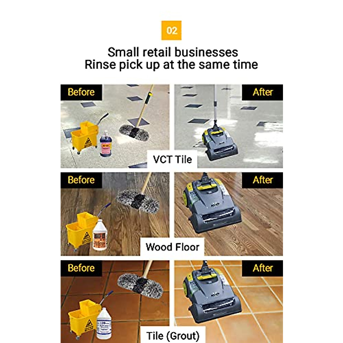 Janilink 14" Portable Upright Auto Scrubber Battery Operated