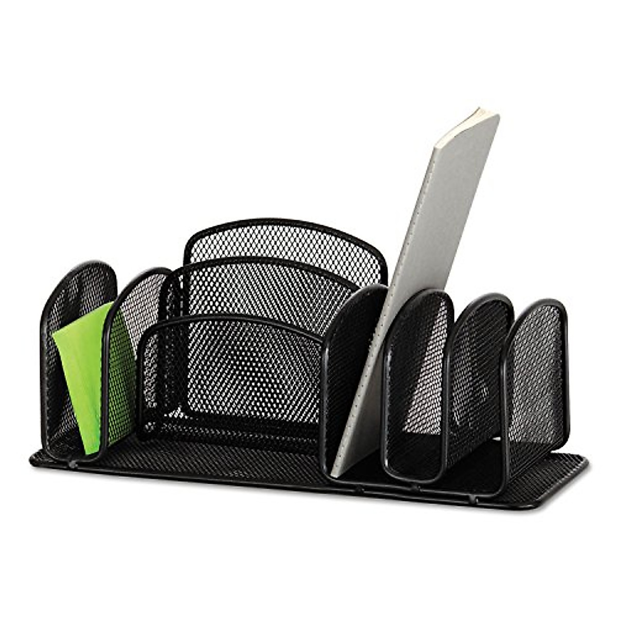 Safco 3251Bl Deluxe Organizer Six Compartments Steel 12 1/2 X 5 1/4 X 5 1/4