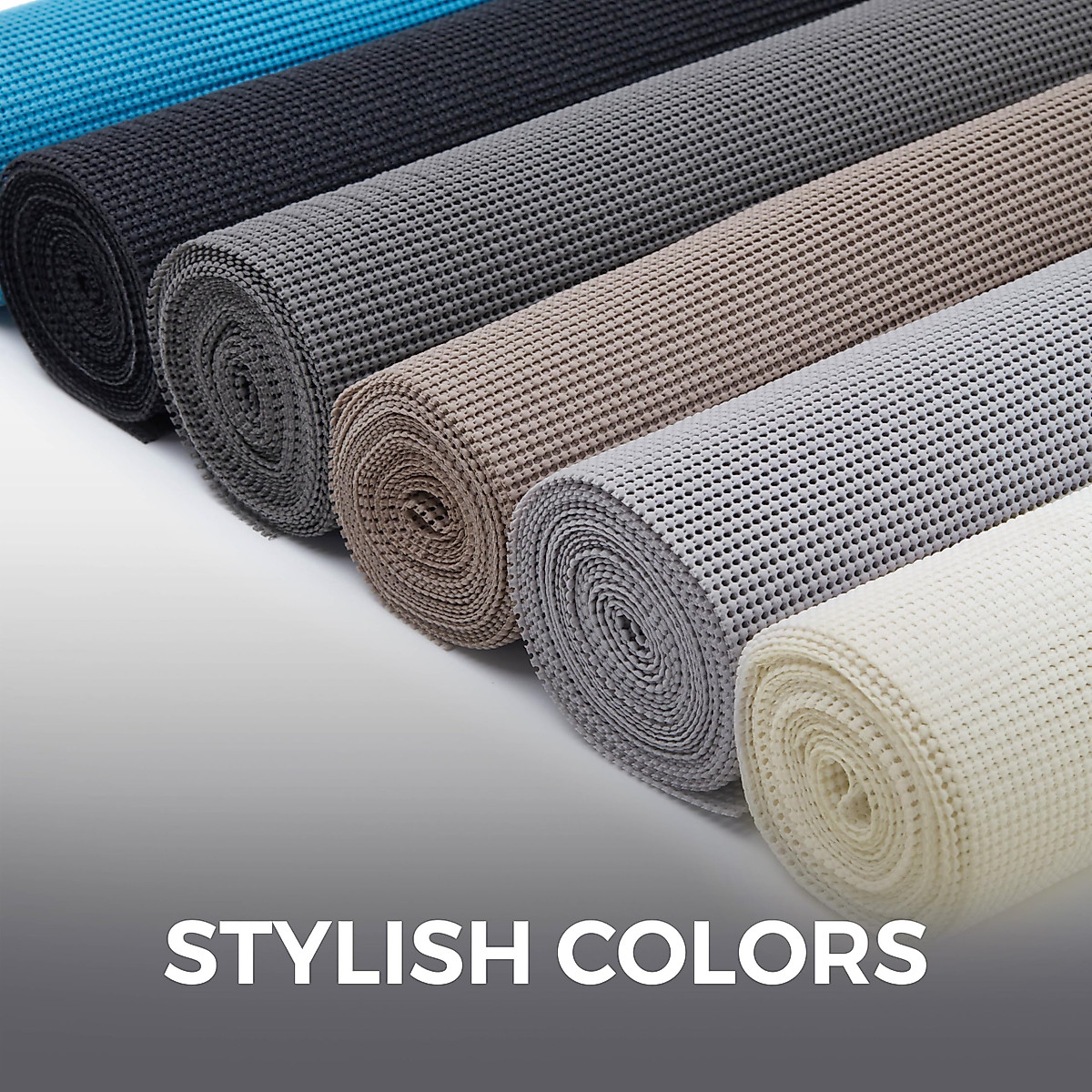 HOME GENIE Drawer and Shelf Liner, Non Adhesive Roll, 12 Inch x 20 FT, Durable and Strong, Grip Liners for Drawers, Shelves, Cabinets, Pantry, Storage, Kitchen and Desks, Light Taupe