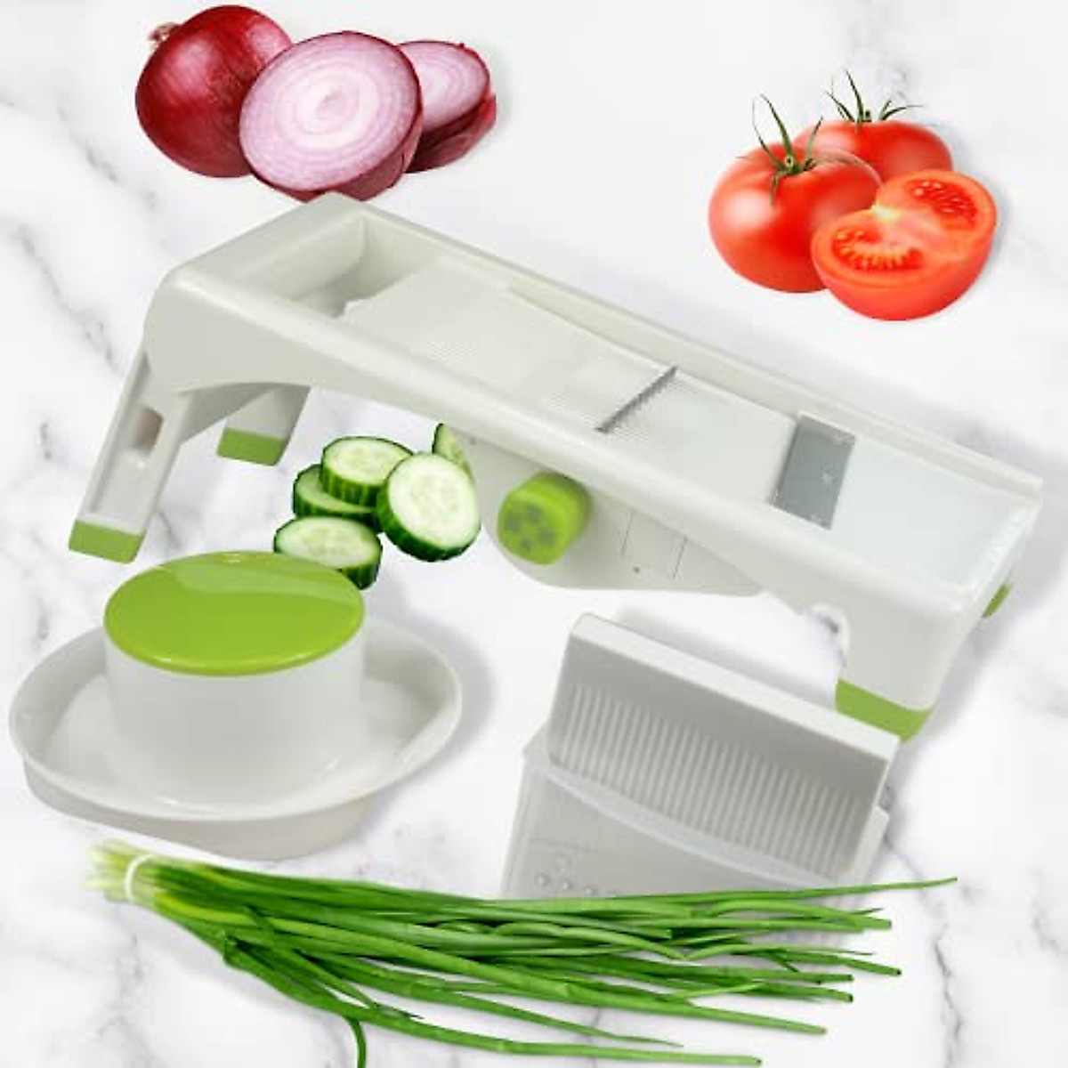 Brieftons QuickPrep Mandoline Slicer for Kitchen, Premium Quality Multi Purpose Vegetable Slicer, Cutter, Shredder, With 4 Cutting Modes, Multiple Thickness Levels to Slice, Chop, Julienne Veggies