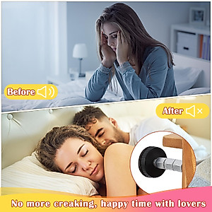 CACASO 4PCS Headboard Stoppers for Wall,Adjustable Threaded Bed Frame Anti-Shake Tool,Prevent Loosening Anti-Shake Bedside Fixer,Telescopic Support Stabilizer Headboard Stabilizer for Bed,Room Wall