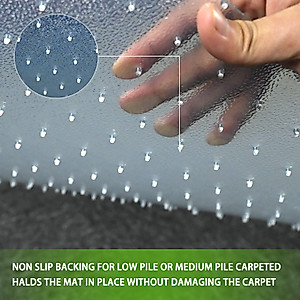 100pointONE Office Chair Mat for Carpet, Heavy Duty Studded Desk Chair Mat for Carpeted Floors - Shipped Flat & No Divots. Polycarbonate Computer Chair Mat for Medium & Low Pile Carpet 30"x 48"