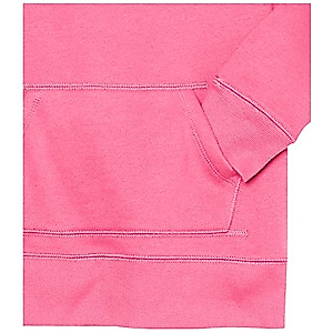 Amazon Essentials Girls' Pullover Hoodie Sweatshirt, Bright Pink, Large