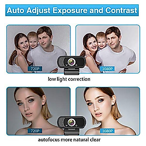 GoHZQ 1080p Webcam with Microphone,Wide Angle Web Camera with Privacy Cover,USB External Camera for Computer Monitor Laptop Desktop PC Mac,HD Webcam for Live Streaming