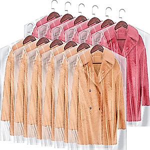 Shappy 150 Pack Dry Cleaning Bags Transparent Plastic Garment Covers Bags Clear Dry Cleaner Bags Dust Clothing Covers for Suits, Dresses, Gowns, Coats, Uniforms, Laundrette, 40 x 20 Inch