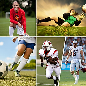 Century Star Football Socks Calf Compression Sleeves for Men Running Sports Football Socks Backplat Football Accessories Scrunch ed Socks Football Soccer Socks Men Red M