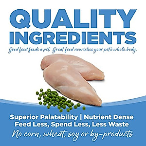 NutriSource Pure Vita Grain-Free Cat Food, Made with Chicken and Peas, 15LB, Dry Cat Food