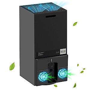 Linkstyle Cooling Fan for Xbox Series X, USB Powered Vertical Cooling Stand Cooling System with Dual Fans and 1 USB Port