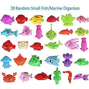 Max Fun Magnetic Fishing Water Toys for Kids Ages 3-5 with Magnet Pole Rod Net, Plastic Floating Fish for Toddler Outdoor Toys, Summer Toys, Bath Toys for Kids Ages 4-8