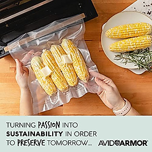 Avid Armor - Vacuum Seal Rolls Combo Set, With 2 Vac Seal Bags for Food (11 inches x 50 ft and 8 inches x 50 ft), Non-BPA Vacuum Sealer Bags, Freezer Vacuum Sealer Bags, Sous Vide Bags Vacuum Sealer
