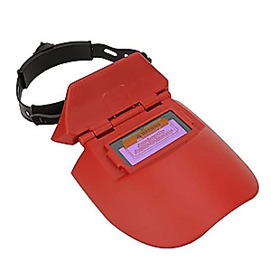 BWLZSP Welding Helmets Solar Auto Darkening Photoelectric Welding Mask Welder Face Shield Half Helmet Personal Protective Equipment Accessories (Black) (Orange)