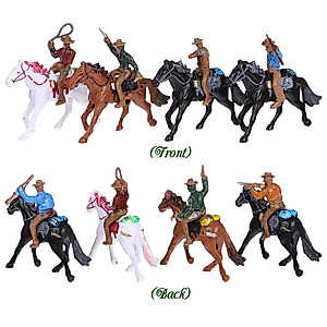 NUOBESTY Farm World Horse Toys Kids House Games for Kids Ages 3-8, 4pcs (Random Color)