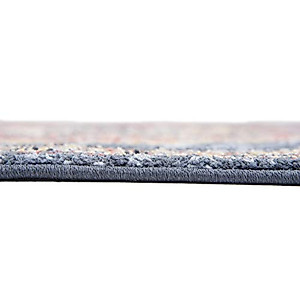 Unique Loom Utopia Collection Traditional Classic Vintage Inspired Area Rug with Warm Hues, 2 ft 7 in x 10 ft, Navy Blue/Burgundy