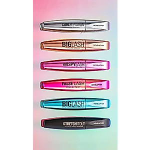 Makeup Revolution Wispy False Lash Mascara, Lengthening & Volumising Effect, Black, Cruelty-Free, 0.08 Oz