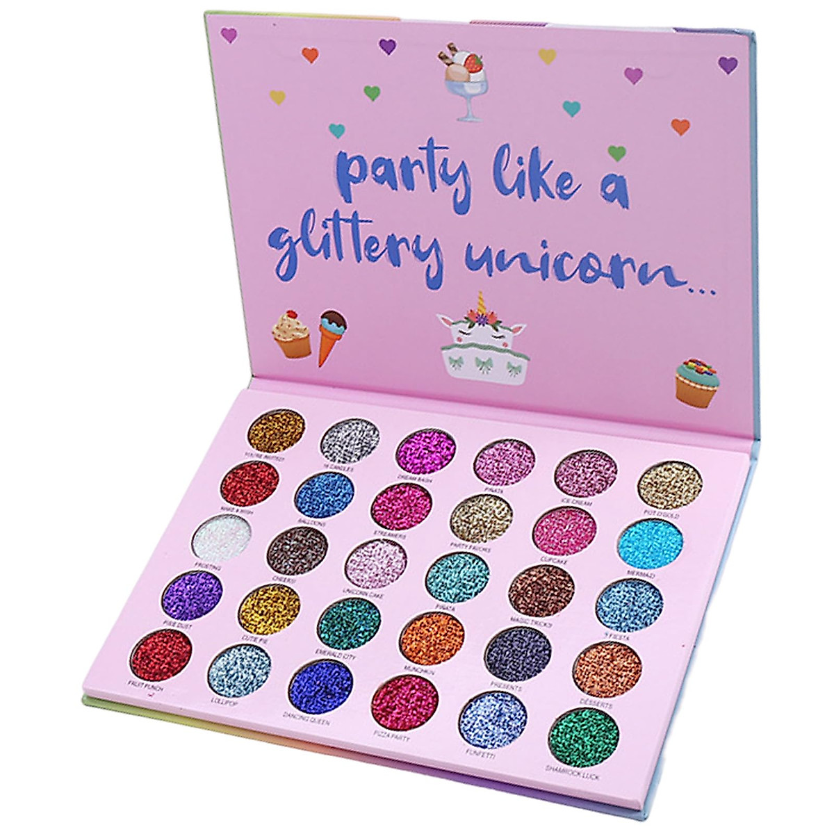 ABELYN Long Lasting Glitter Eyeshadow Palette Makeup 30 Colors High Pigment Shining Shimmer Eye Pressed Powder Cosmetics Beauty Party