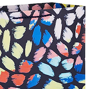 Hallmark 10" Large Horizontal Gift Bag Bundle (2 Bags: Colorful Brushstrokes, Kraft Brown Grid) for Birthdays, Easter, Mother's Day, Graduations