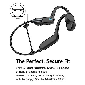 Dnniakm Bone Conduction Headphones Swimming, Underwater Headphones for Swimming, Built-in 32G Memory IPX8 Waterproof, Wireless Bluetooth 5.3 Open Ear Headphones for Running, Cycling, Swimming