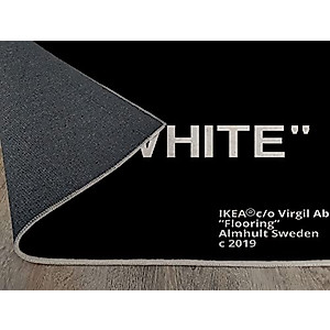 Keep Off, Popular Rug, Home Decor Rug, Themed Rug, Office Carpeting, Black and White Rug e721 (3.2x4.6 feet - 100x140 cm)