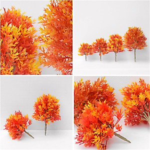 Quluxe 6 Pcs Model Maple Tree Scenery Model Tree Mixed Model Trees for Model Train Railway Architecture Diorama DIY Scenery Landscape