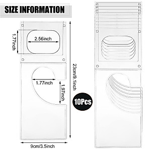 Closet Dividers Plastic Closet Dividers for Hanging Clothes Transparent Rectangle Clothing Rack Size Dividers, Organize Clothes (10 Pack)