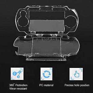 OSTENT Protector Clear Crystal Travel Carry Hard Cover Case Shell for Sony PSP 1000 Game Console