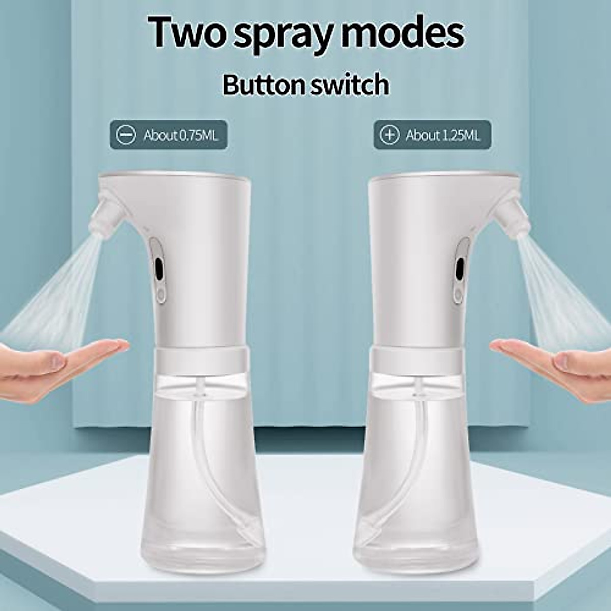 iBath Touchless Hand Sanitizer Dispenser, Auto-Induction Alcohol Dispenser Sprayer Liquid Bottles 8.8OZ, 2-Level IPX7 Waterproof, Ideal for Bathroom, Hospital, School, Office
