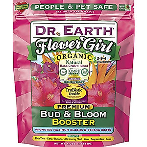Dr. Earth GL61100518430 Fertilizer & Soil 707P Organic 8 Bud & Bloom Fertilizer in Poly Bag, 4-Pound, 4 lb, Natural