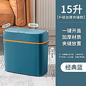 NA Xingyou Trash can Toilet Toilet Household Gap with lid Bounce Cover Toilet Pail Bedroom Kitchen Living Room Trash can