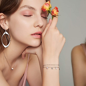 SA SILVERAGE Earrings for Women, 925 Sterling Silver Lightweight Teardrop Earring Large Oval Hoops High Polished Statement Ear Rings Jewelry Gift