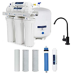 Olympia Water Systems 50 GPD Membrane Reverse Osmosis Water Filtration System with Oil Rubbed Bronze Finish Faucet