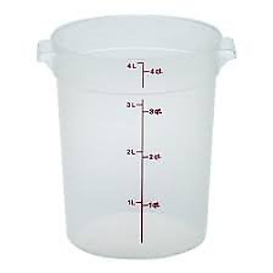 Cambro RFS4PP190 Round Storage Container 4 Qt, 6 Pack