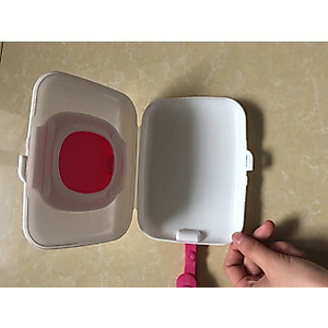 Portable Wet Tissue Box Wipes Dispenser Case Outdoor Tissue Box for Baby Travel (red)