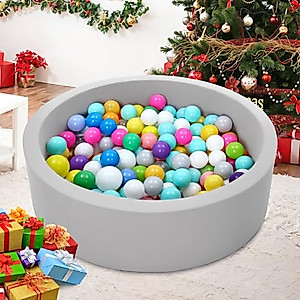 Moncoland Round Foam Kids Ball Pit for Babies, Toddler Ball Pit with Soft Sponge Kids Play Tent Ball Pool, Children Gift Idea for Baby Infant Indoor Outdoor Game 26.7" x 7.8" (No Balls)