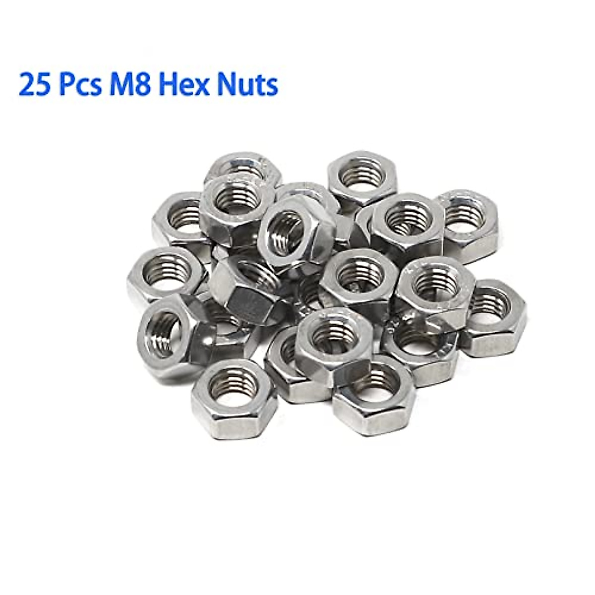 iExcell 50 Pcs M8 x 30/35/40/45/50 Stainless Steel 304 Hex Socket Head Cap Screws Bolts Nuts Assortment Kit