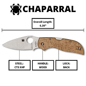 Spyderco C152WDP Chapparal Birdseye Maple