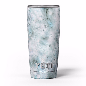 Design Skinz Marble Surface V2 Teal - Skin Decal Vinyl Wrap Kit Compatible with The Yeti Rambler Cooler Tumbler Cups