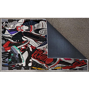 Generic Sneakers Rug, Sneakers, Shoes Rug, Street Rug, Cool Rug, Sneakers Decor Rug, Sneaker Art, Fashion Street Rug, 5.2 x 7.5 feet, Colourful