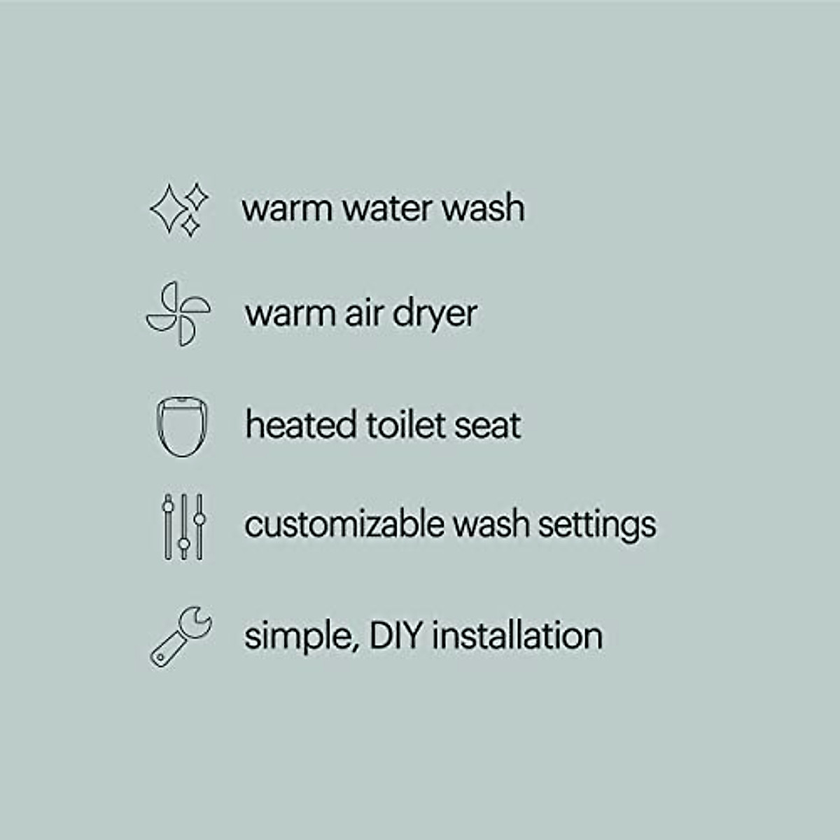 Brondell Swash Electronic Bidet Toilet Seat LE89, Fits Elongated Toilets, White – Side Arm Control, Warm Air Dryer, Strong Wash Mode, Stainless-Steel Nozzle, Nightlight and Easy Installation