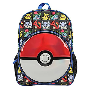 Bioworld Pokemon Evolutions With Molded Front Pokeball Panel 16" Youth Boys Backpack