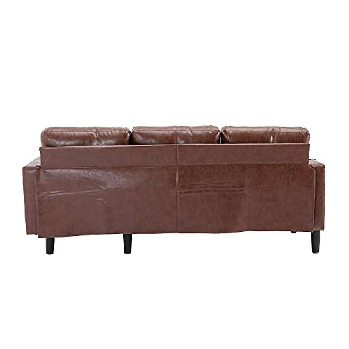 Eafurn L-Shaped Sectional Sofa w/Pull Out Bed & Storage Space,Comfy Sleeper Couch with Chaise, 3-seat Upholstered Convertible Corner Sofa & Couches, Suitable for Living Room