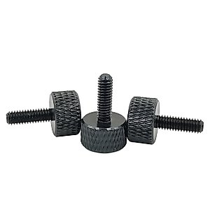 M4 Aluminium Knurled Thumb Screws Multicolor 20pcs (M4 x 6 mm, Black)